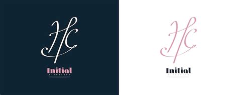 Premium Vector Initial H And C Logo Design In Elegant And Minimalist Handwriting Style Hc