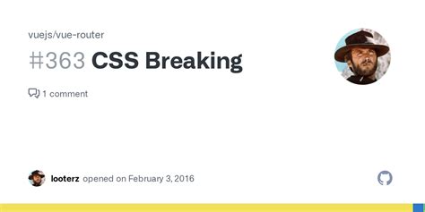 Css Breaking · Issue 363 · Vuejsvue Router · Github