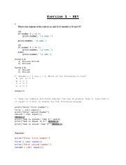 Exercise 3 KEY Docx Exercise 3 KEY 1 Number Is 30 A 30 Is Even 30 Is Odd B 30 Is Even