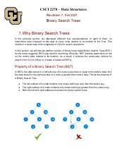 Recitation Pdf CSCI Data Structures Recitation Fall Binary Search Trees Why