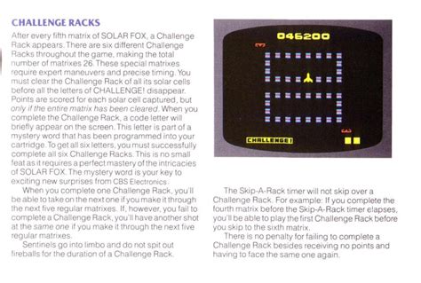 Atari 2600 Vcs Solar Fox Scans Dump Download Screenshots Ads