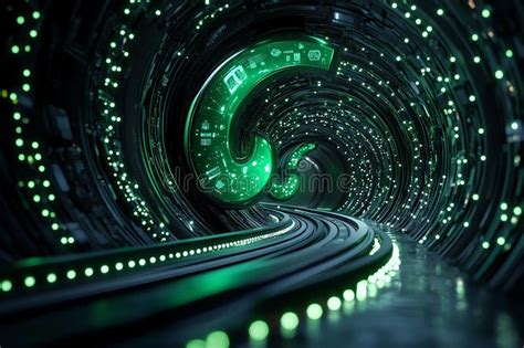 Create An Abstract Tunnel That Showcases The Connectivity And Data Adaptation Within Cognitive