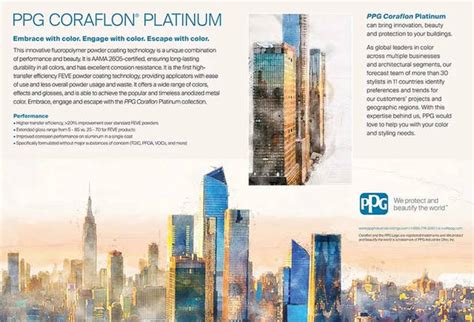 Ppg Coraflon®platinum 氟碳粉末，建筑型材单板粉末，比传统 Feve 粉末高20上粉率 中外涂料网