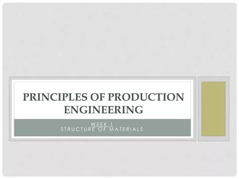 Ppt Principles Of Production Engineering Powerpoint Presentation Free Download Id 6798628