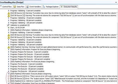 Sql Server Bids Maximum Error Count Stack Overflow