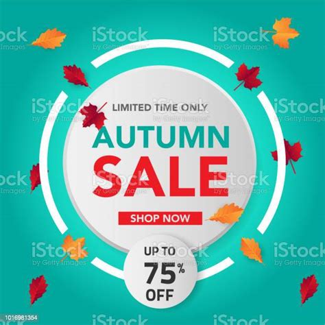 글자와가 판매 플라이어 템플릿입니다 밝은 잎을가 포스터 카드 레이블 배너 디자인입니다 벡터 일러스트 레이 션 10월에 대한 스톡 벡터 아트 및 기타 이미지 Istock
