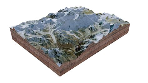 Nuptse Mountain Nepal Terrain D Model By Dstudio