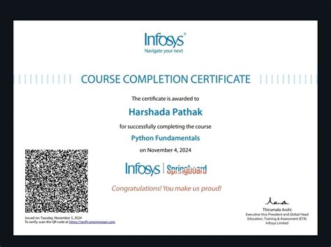 harshada pathak on linkedin successfully completed the course python