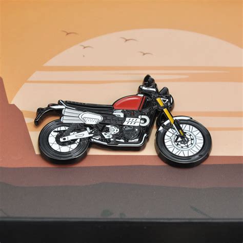 Triumph Scrambler 1200xe Adventure Motorcycle Lapel Pin Badge Motopins