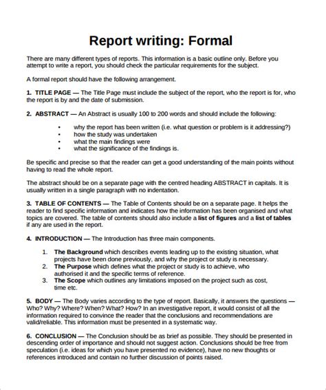 Report Writing Template Download 1 Templates Example Templates Example Report Writing