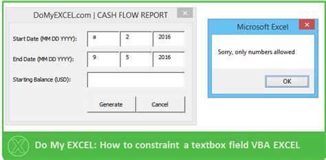 Do My Excel Blog Excel Vba How To Only Accept Number Format In A Vba