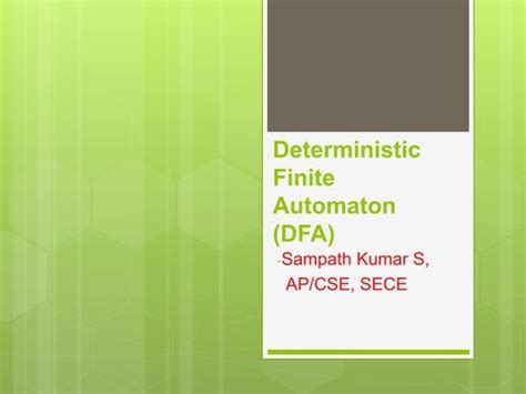 Nfa To Dfa Conversion Using Subset Construction Method Ppt