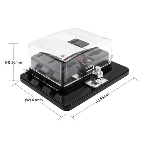 Snapklik Com 6 Way RV Fuse Block Blade Fuse Box DC1232V 12V Junction Box LED Indicator Fuse