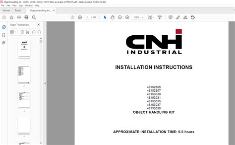 cnh object handling kit cx26c cx30c cx33c cx37c mini excavator