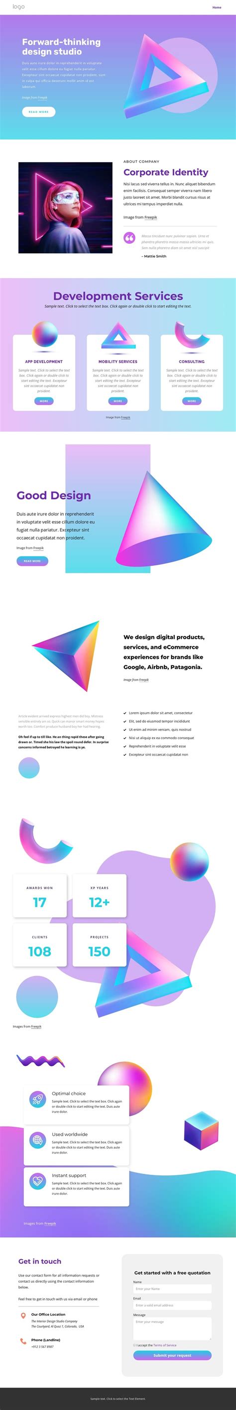 The Best UI UX Design Agency HTML Template By Nicepage
