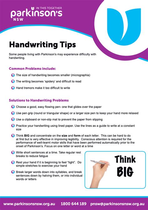 Handwriting Parkinsons Nsw