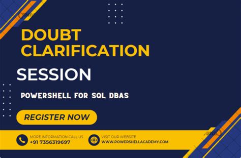 Doubt Clarification 1 Hr Session On Powershell For Sql Server Dbas