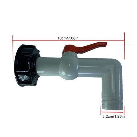Ibc Container Plastic Spout Drain Faucet Replacement On Off Water Tap Converter Barrel Control