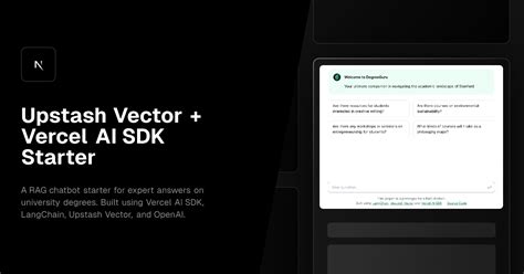 upstash vector vercel ai sdk starter