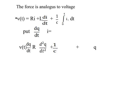 Control Engineering Force Voltage Analogy PPT