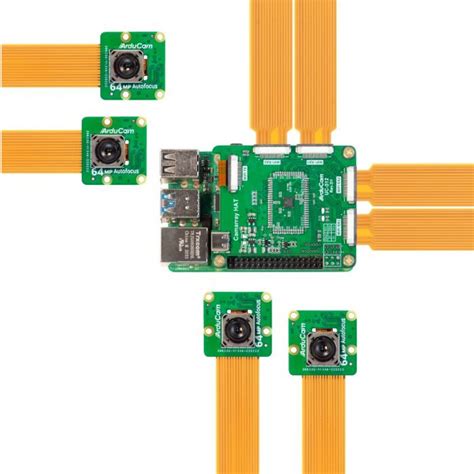 64mpx Autofocus Quad Camera Kit For Raspberry Pi Arducam B0402 Botland Robotic Shop