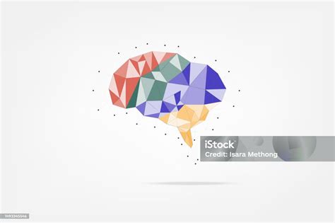 하얀 배경에 있는 디지털 추상과 미래 기술 두뇌 회로 설계가 포함된 Wording Ai 3차원 형태에 대한 스톡 벡터 아트 및 기타 이미지 Istock