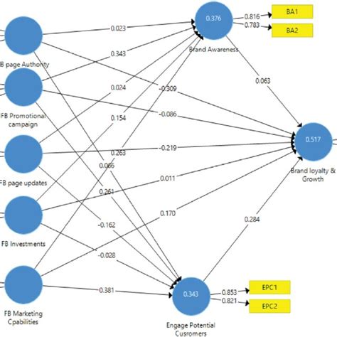 Structural Model Results For Direct Relationships Between The Variables