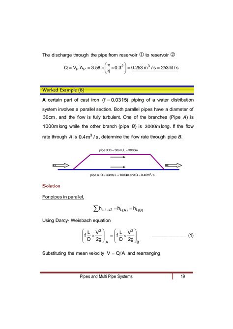Solved Problems Pipe Flow Final Doc Physics Science