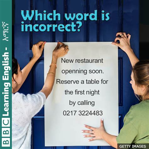 Bbc Learning English Amharic Group በትክክል ያልተጻፈው ቃል የትኛው ነው