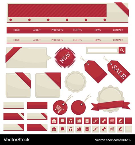 Web Objects Royalty Free Vector Image Vectorstock