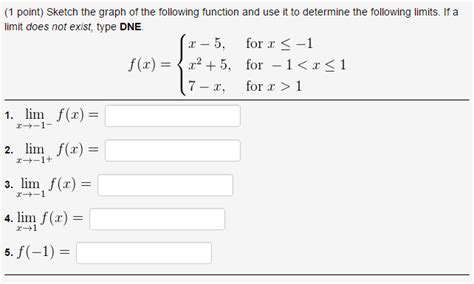Solved Sketch The Graph Of The Following Function And Use It