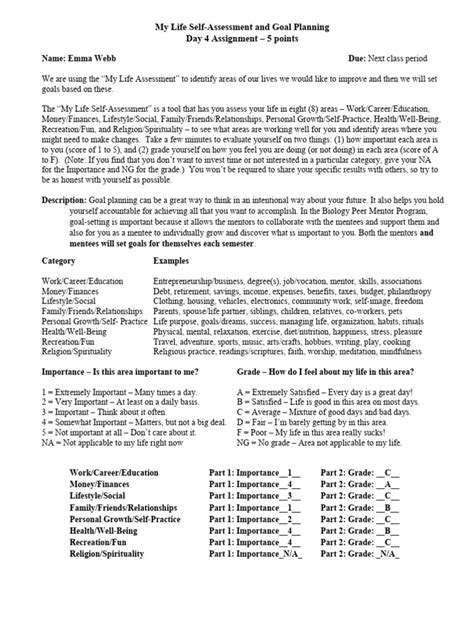 Day 4 Assignment Goals Extended Pdf Mentorship Goal