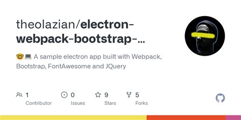 Electron Webpack Bootstrap Fontawesome Jquerysrcscsscustom