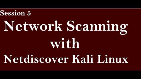 How To Discover All The Devices In The Network Netdiscover Kali Linux