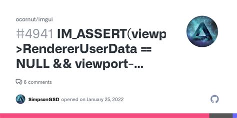Im Assert Viewport Rendereruserdata Null Viewport Platformuserdata Null In Imgui