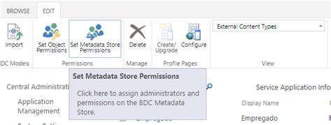 Sharepoint Designer Create External Content Type Access Denied By