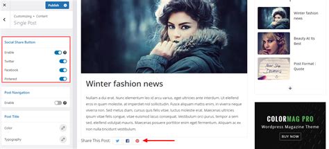 Manage Social Share Button Pro Colormag Documentation