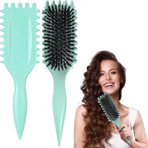 moreximiximi curl hair brush curl with prongs define styling brush