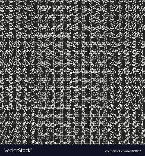 Monochrome Melange Textured Dashed Pattern Vector Image