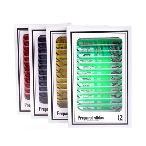 48 Pcs Prepared Microscope Slides Specimen Animals Vicedeal