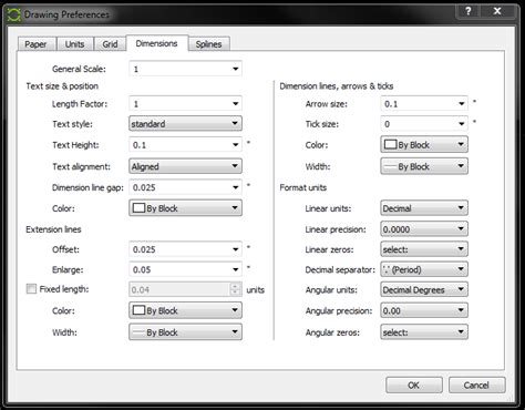 File New File Dimension Defaults PNG LibreCAD Wiki
