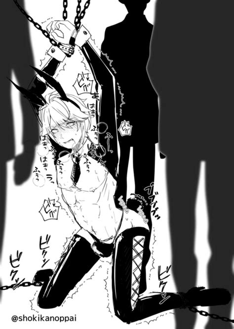 Rule 34 Alhaitham Genshin Impact Black And White Bunnysuit Chained