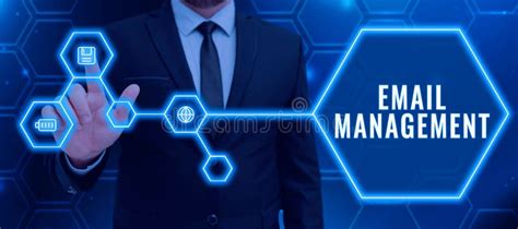 Text Sign Showing Email Management Word Written On Systematic Tactic In Maximizing Email