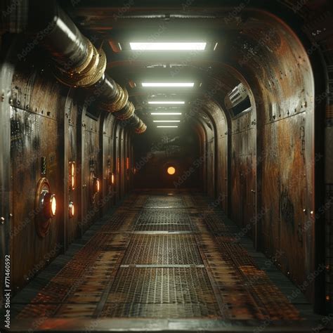 Underground Bunker Metallic Textures And Cool Lighting For A Sci Fi Rpg Setting Stock