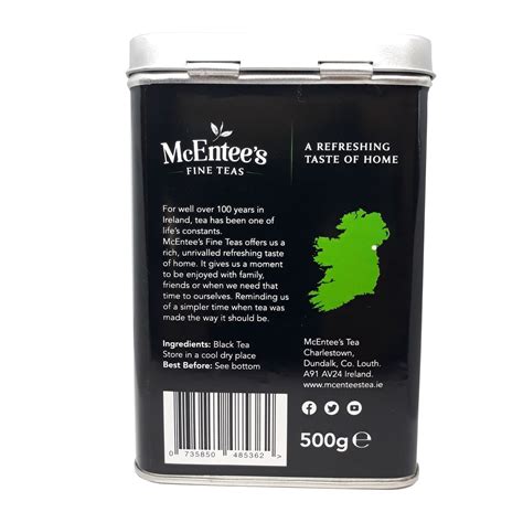 Mcentees Tea Loose Tea Irish Breakfast Tea 500g Tin Caddy
