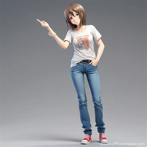 Anime Character Mom In Casual Attire Stable Diffusion Online