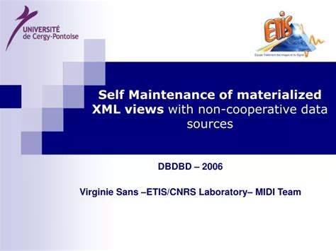 Ppt Maintenance Of Materialized Xml Views With Non Cooperative Data