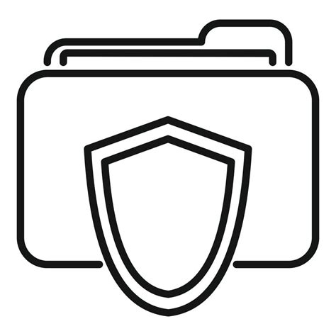 Secured Database Icon Outline Vector Platform System 15153845 Vector