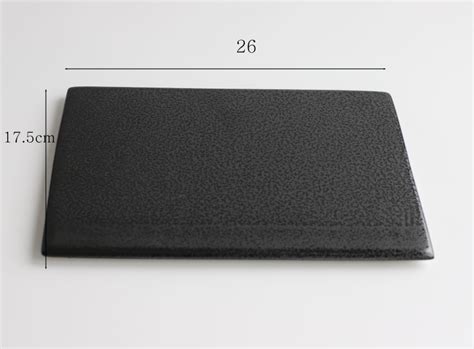 핸드메이드 도자기 블랙 사각 평접시