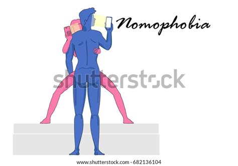 Nomophobia Sex Smartphone Addiction Problems Sexual Stock Vector